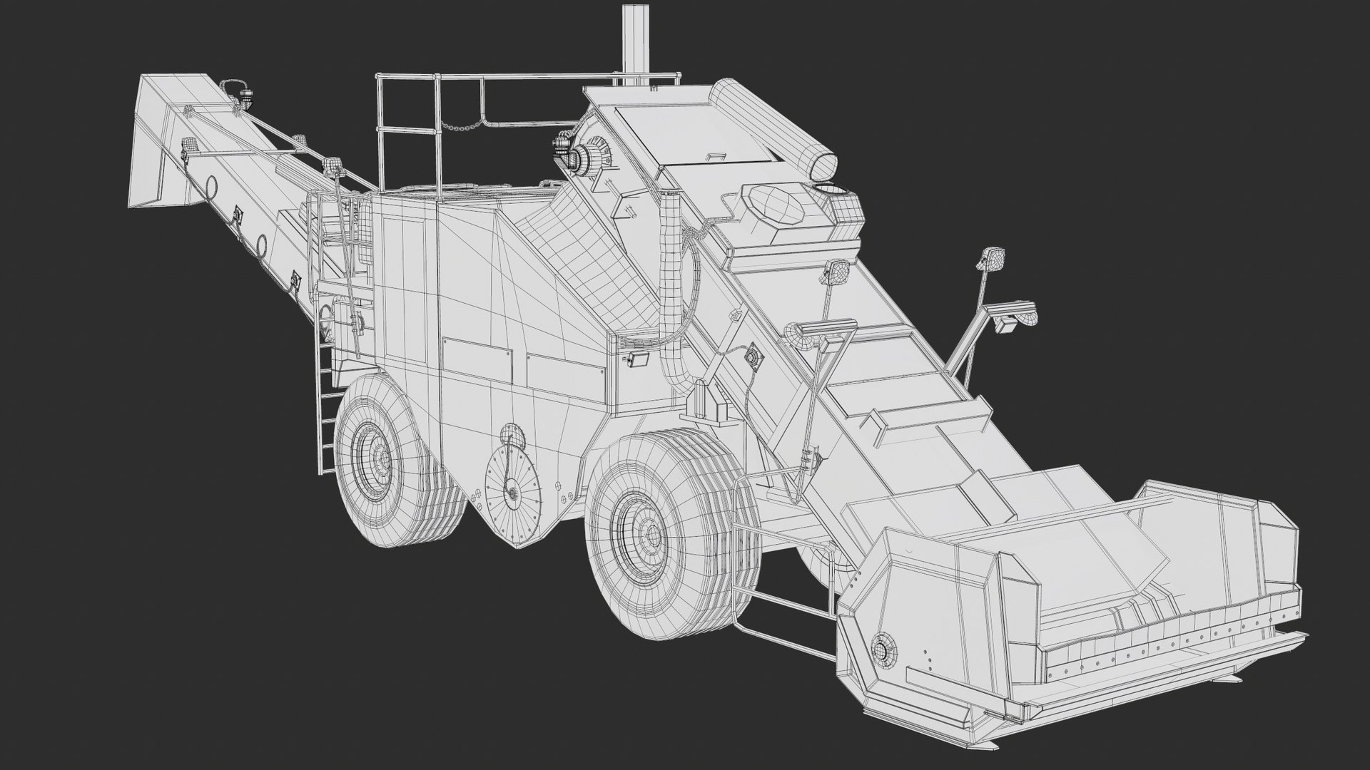 3D Asphalt Milling Machine Roadtec SB2500E Series PBR model ...