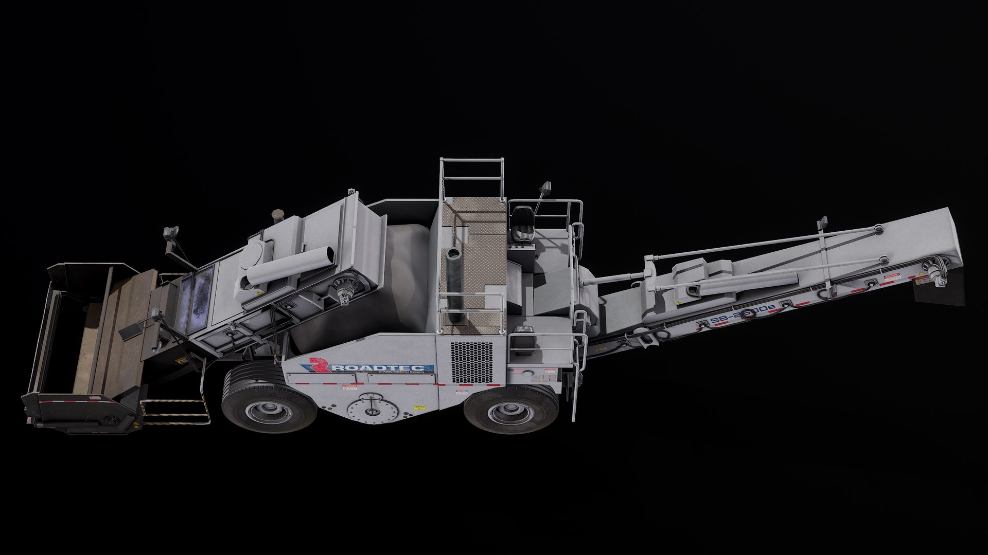 3D Asphalt Milling Machine Roadtec SB2500E Series PBR model ...