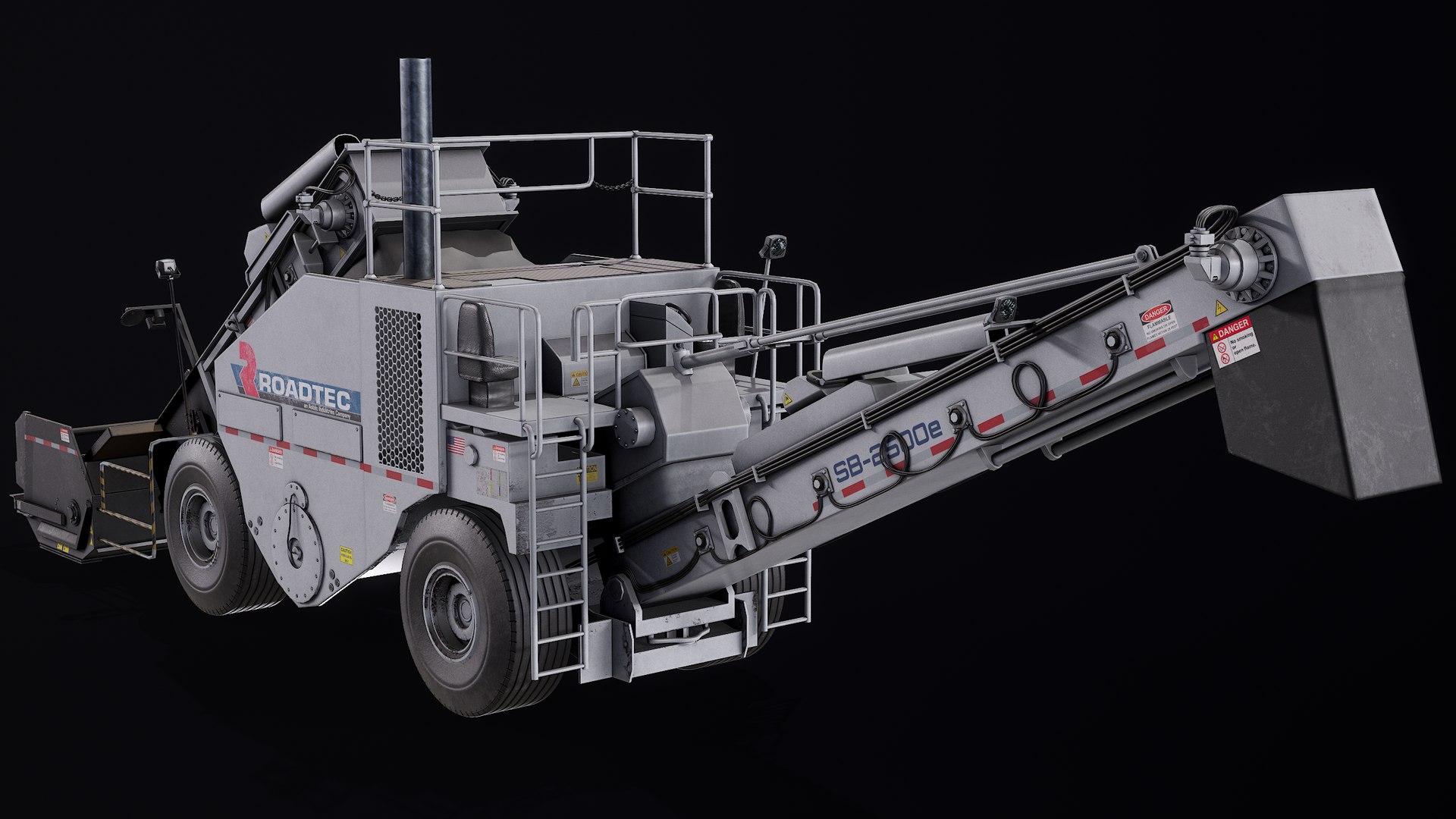 3D Asphalt Milling Machine Roadtec SB2500E Series PBR model ...