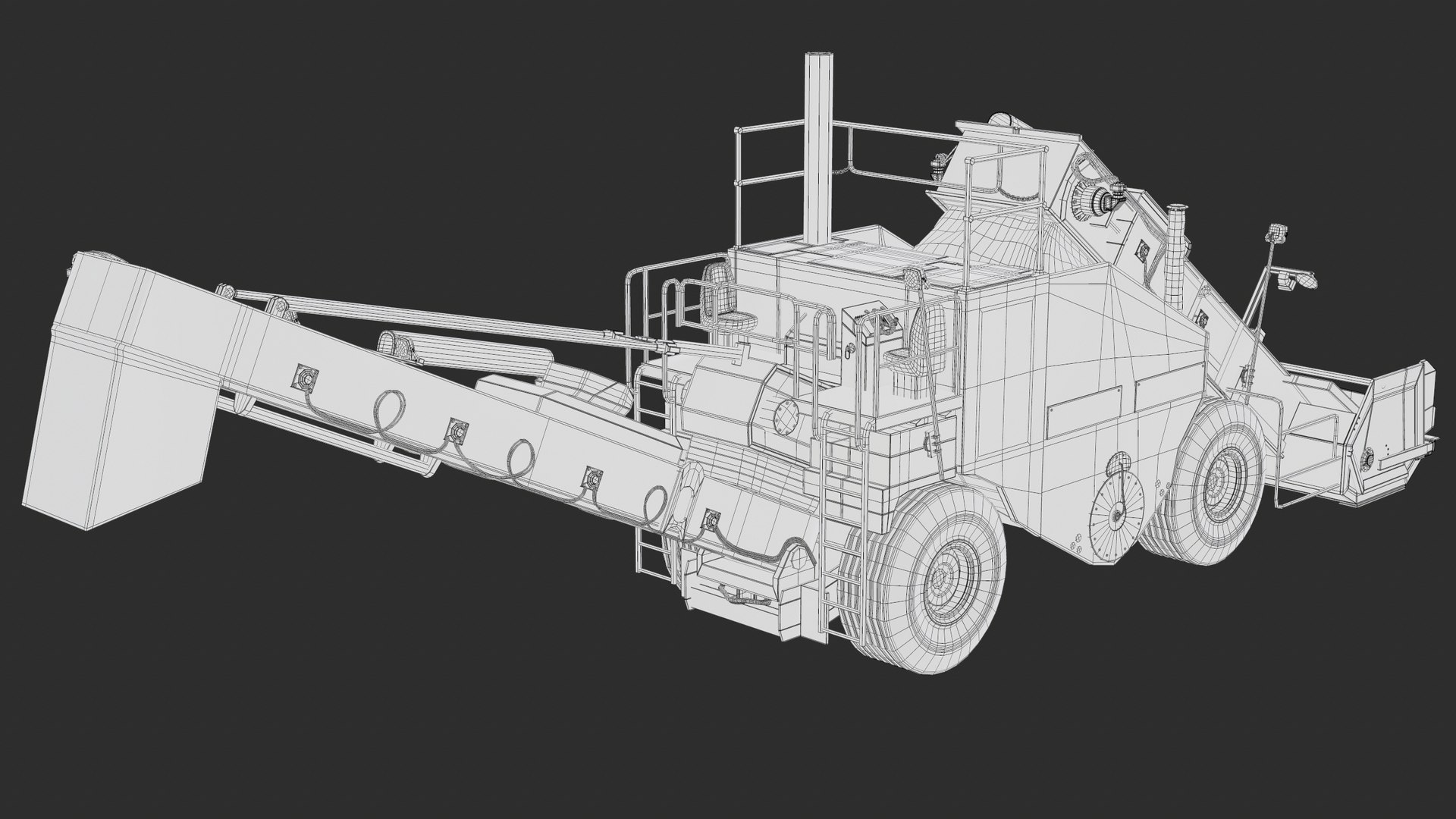 3D Asphalt Milling Machine Roadtec SB2500E Series PBR model ...