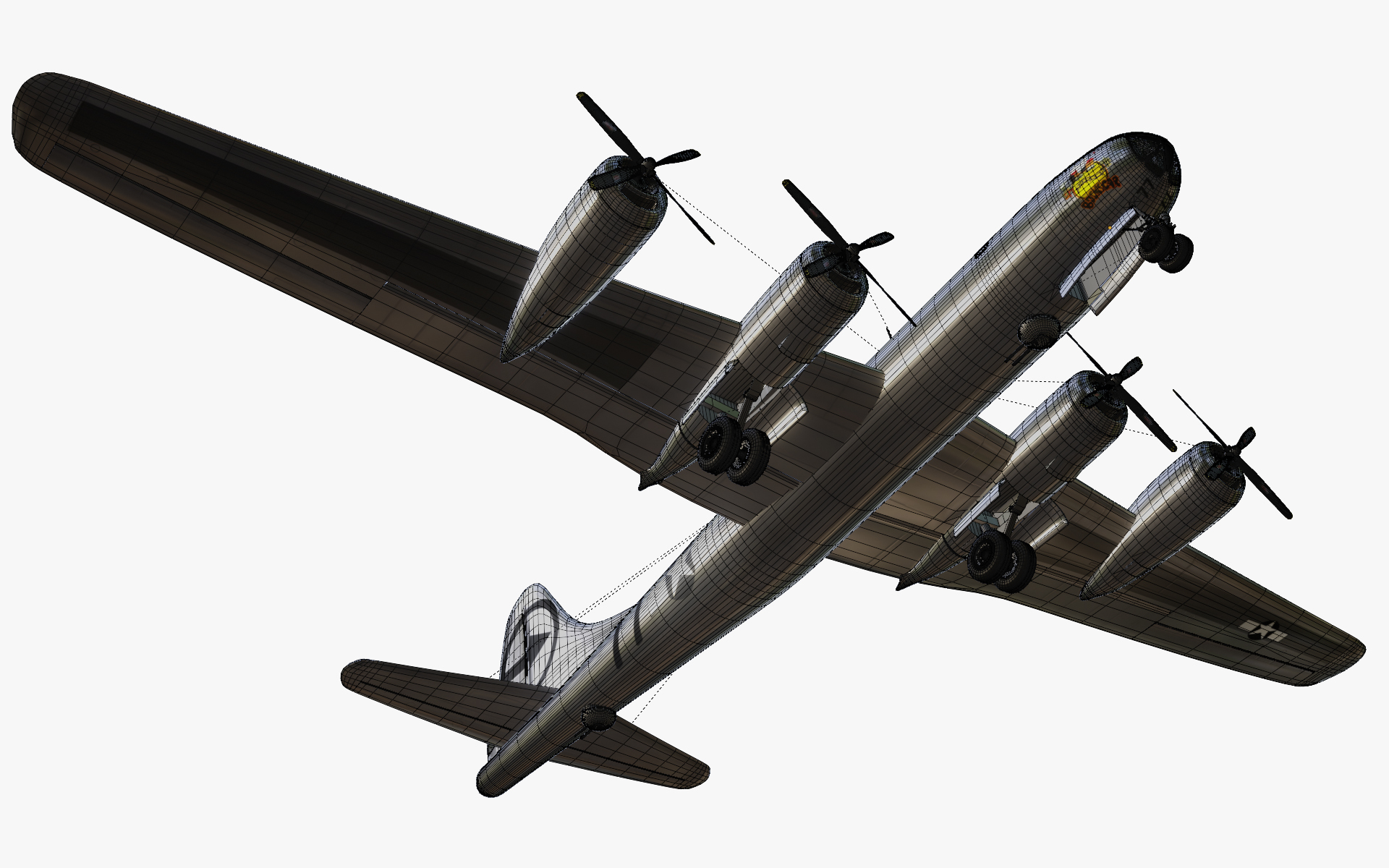 3d b-29 superfortress 2 bomber