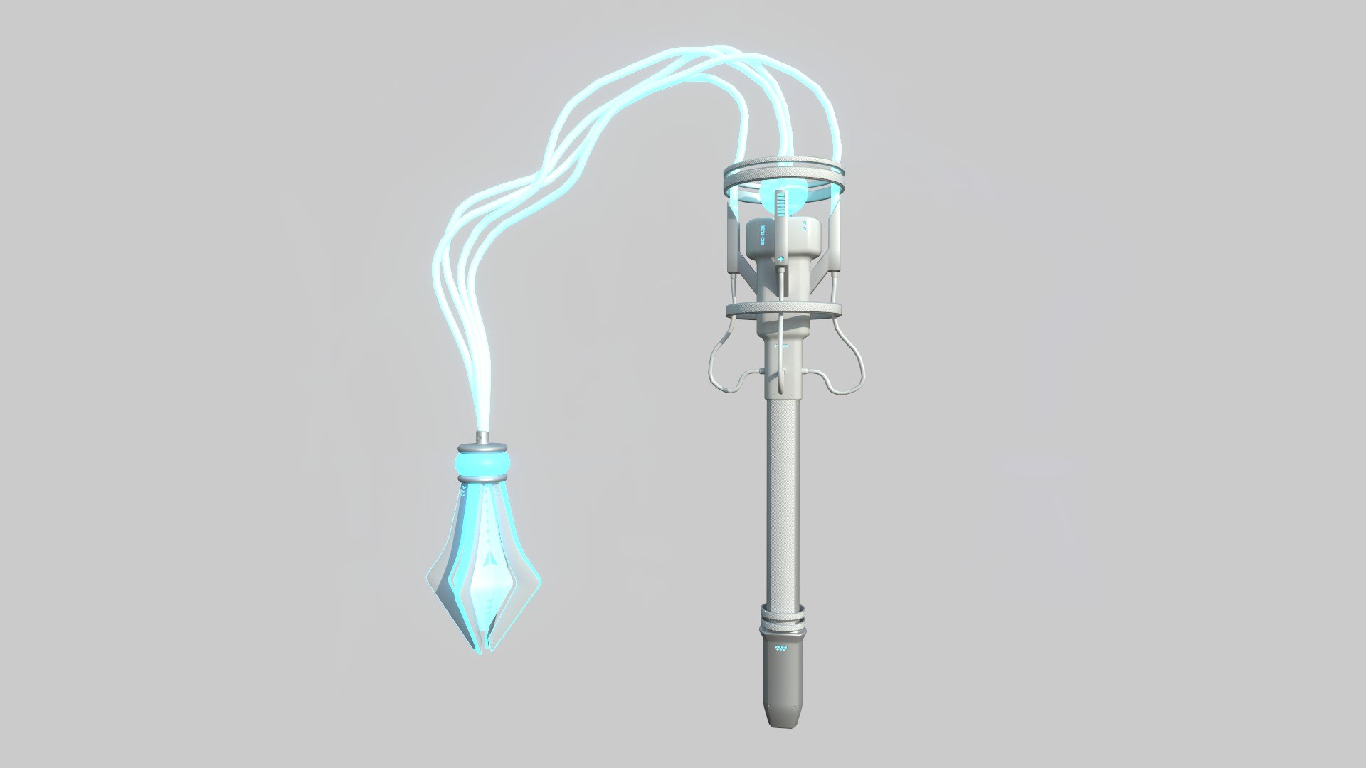 SciFi Flail A02 White Blue - Sci Fi Weapon Design 3D Model - TurboSquid ...