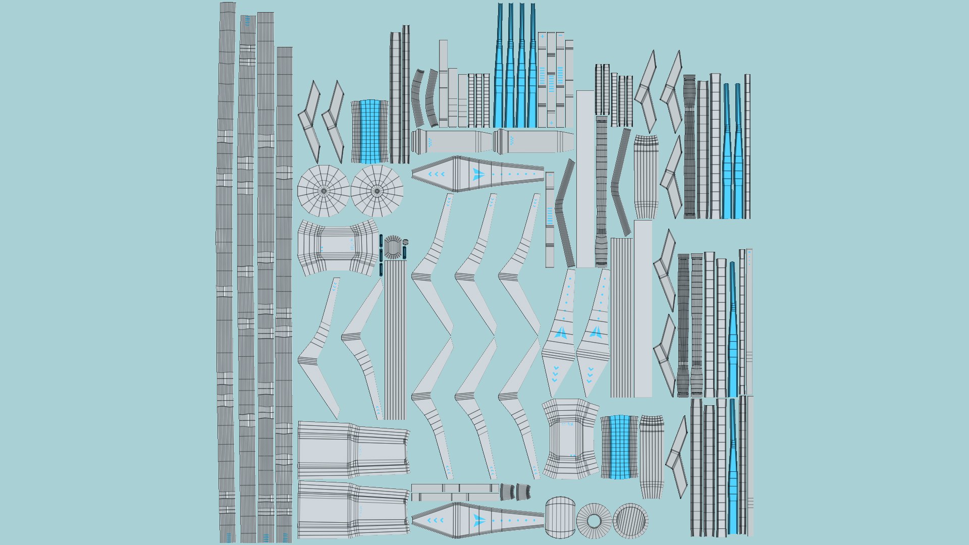 SciFi Flail A02 White Blue - Sci Fi Weapon Design 3D Model - TurboSquid ...