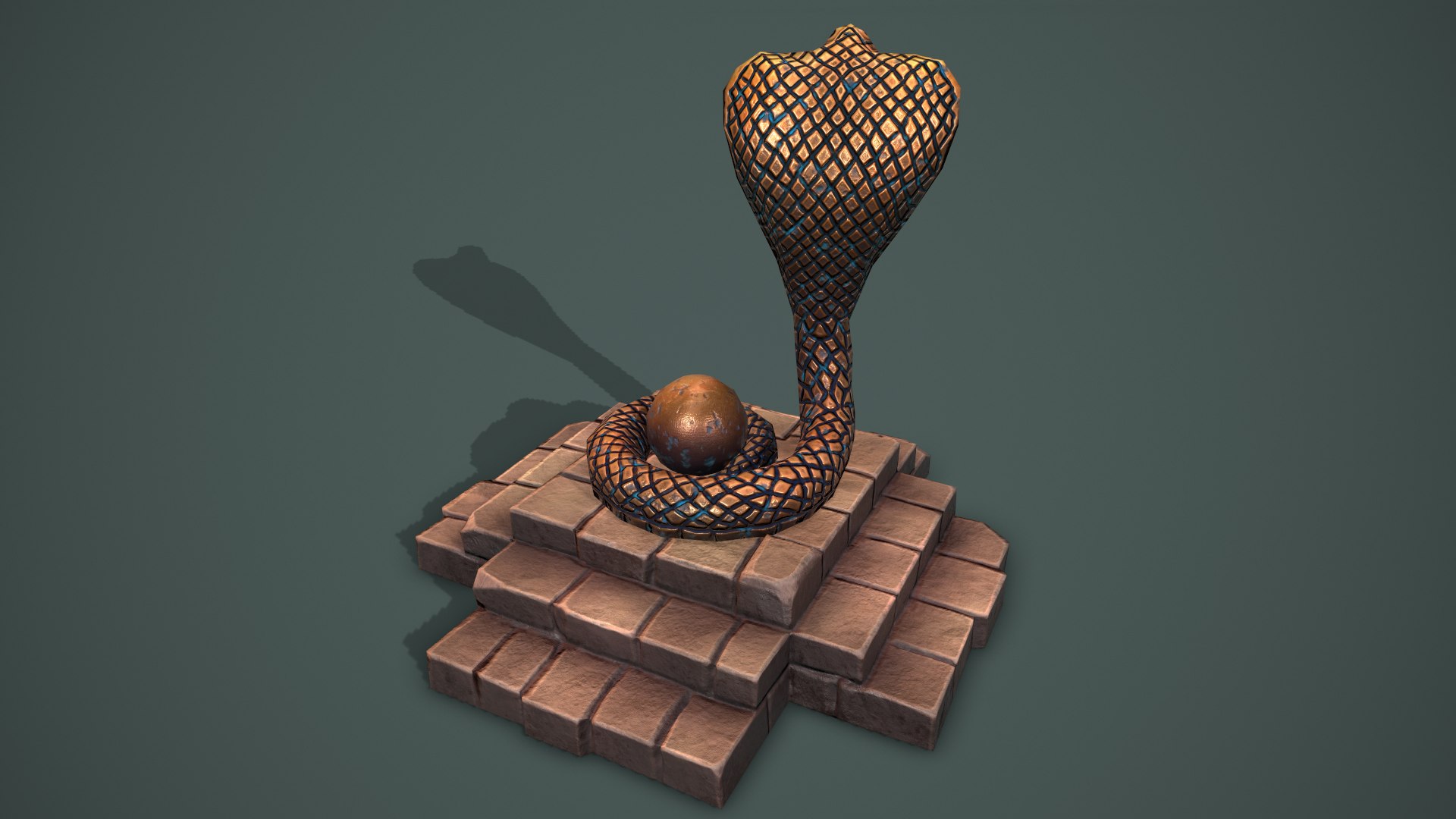 3D Snake Statue - TurboSquid 1443818