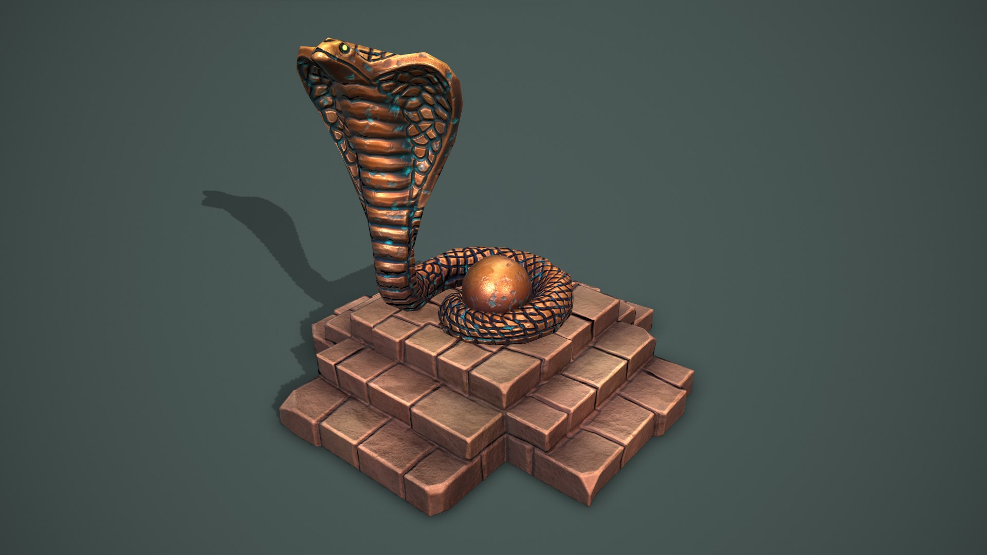 3D Snake Statue - TurboSquid 1443818