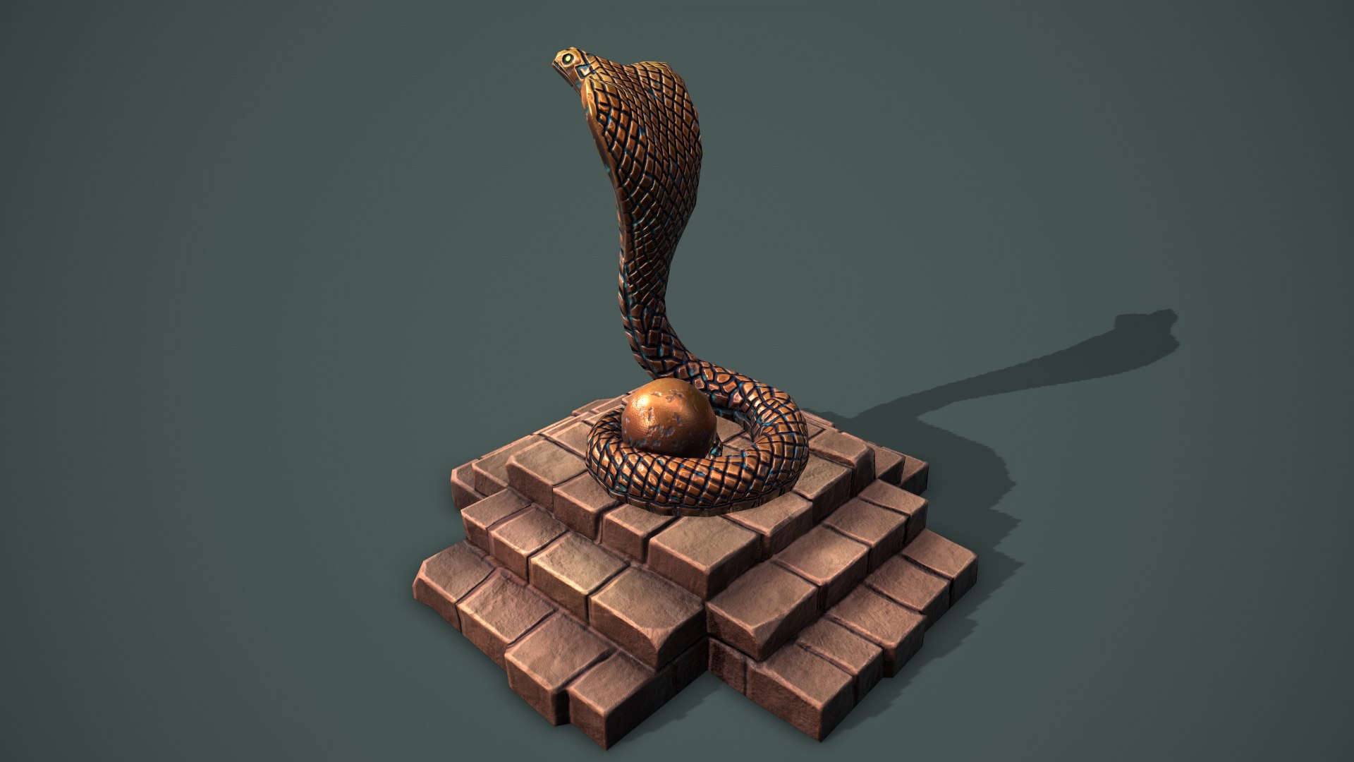 3D Snake Statue - TurboSquid 1443818