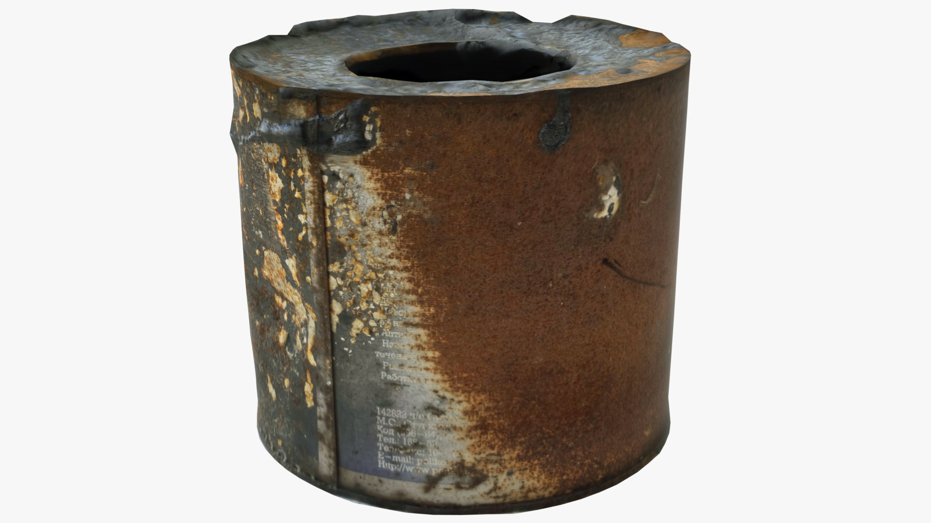 3D Old Rust Barrel Scan Low-Poly 8K model - TurboSquid 1737516