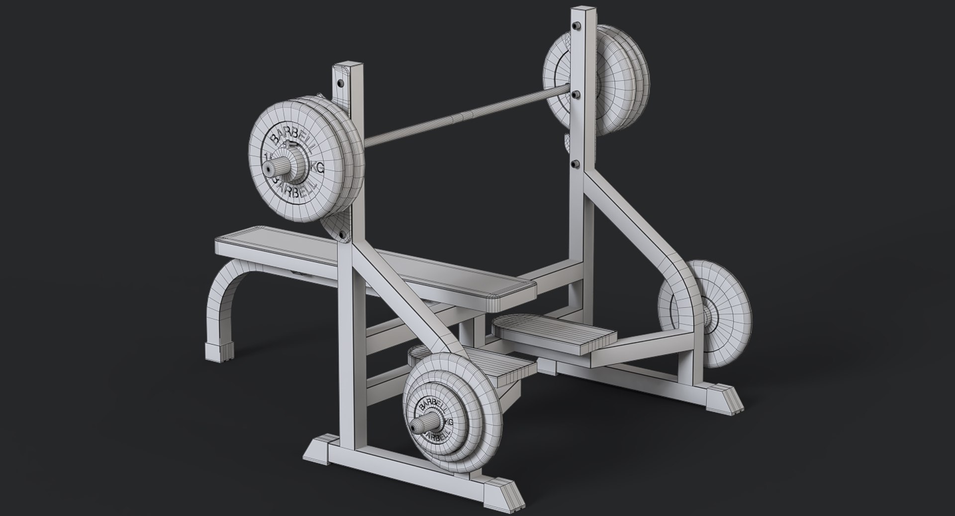 3D weight bench - TurboSquid 1192301