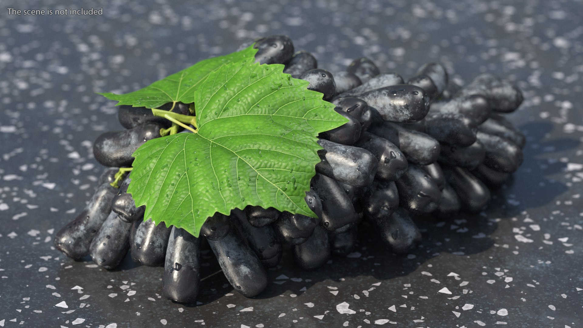 Wet Grape Lady Finger Sweet Sapphire Lying 3D Model - TurboSquid 2202049