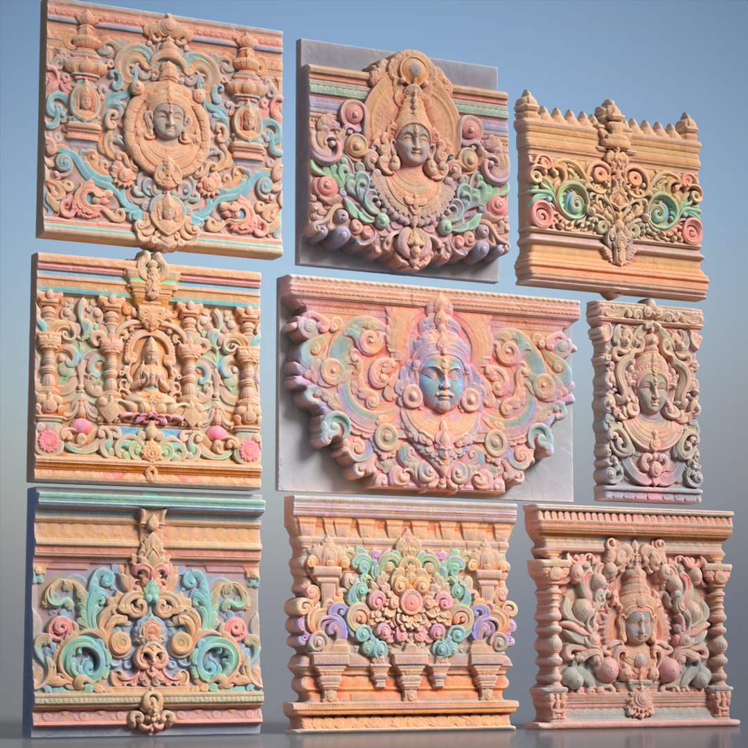 High Poly Indian Temple Walls - 240612 3D Model - TurboSquid 2241663