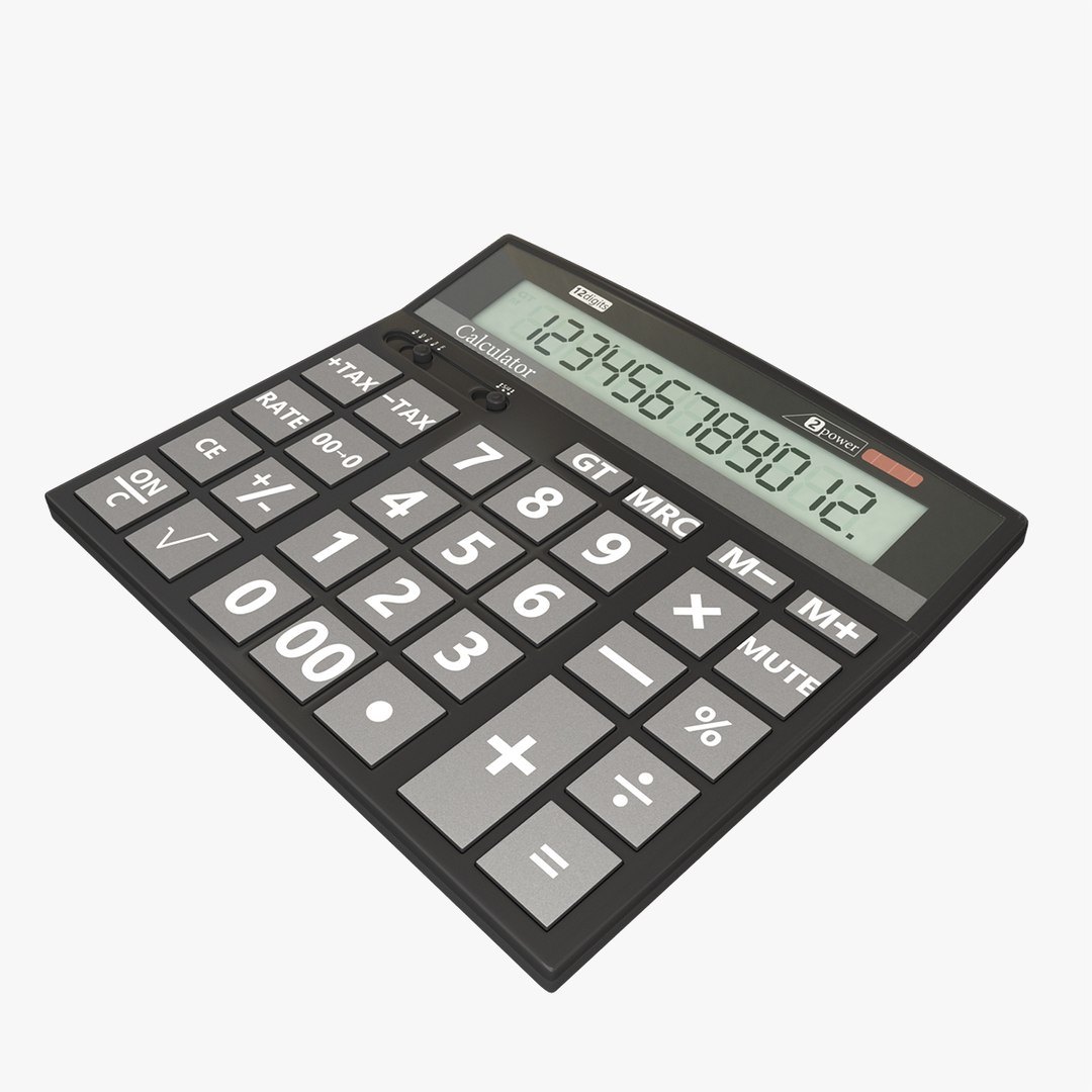 Electric Calculator 3D Model - TurboSquid 1221528