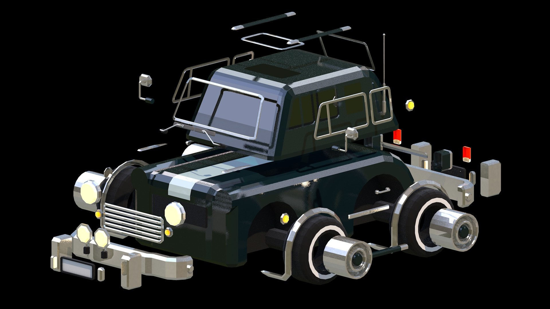 3D Cartoon Mini Car - TurboSquid 1984496