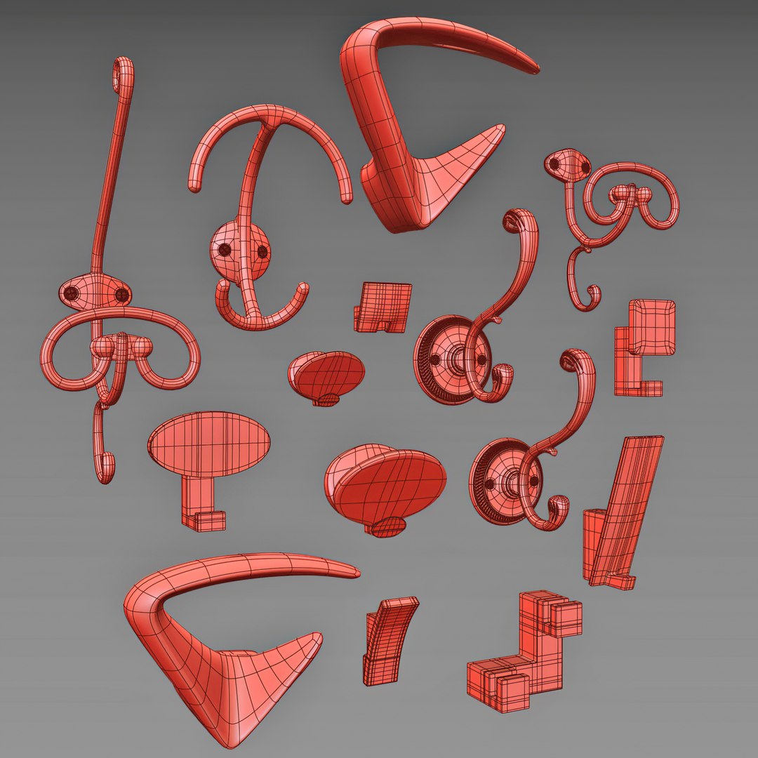3D 3D Hooks 14sht Set 2 Model - TurboSquid 1866433