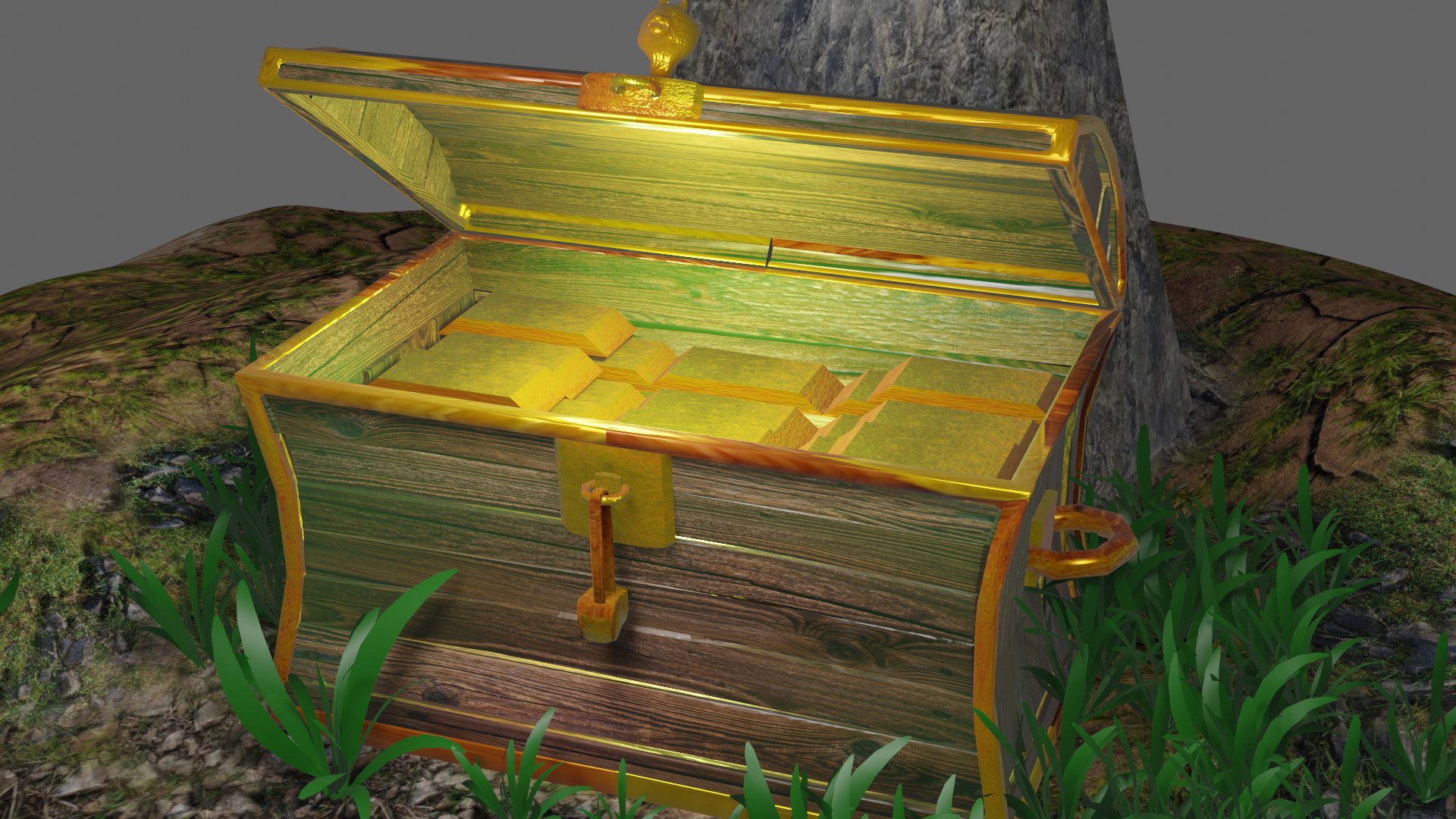 3D Treasure Animation Opens - TurboSquid 1653602