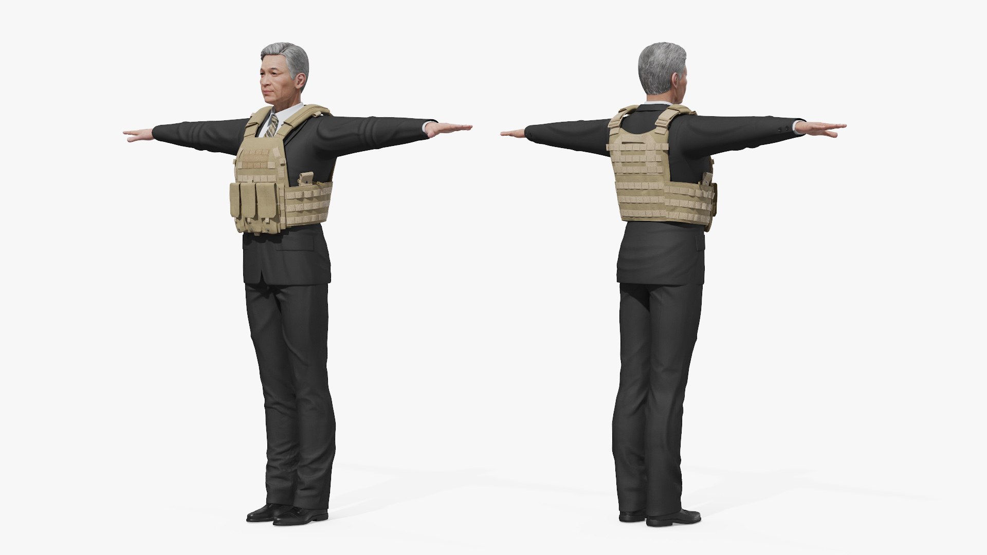 Senior Executive In Tactical Vest 3D - TurboSquid 2391960