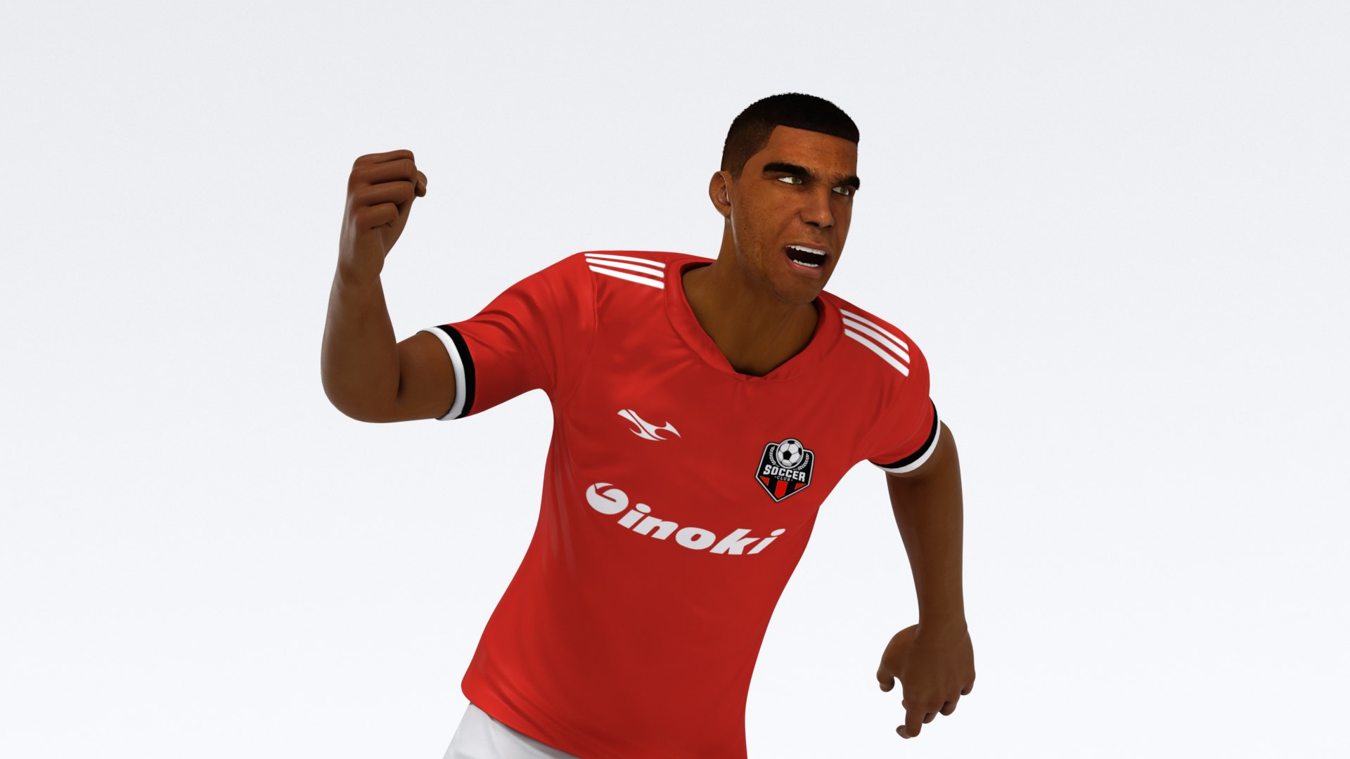 3D Black Soccer Player Animated HQ Model - TurboSquid 1746983