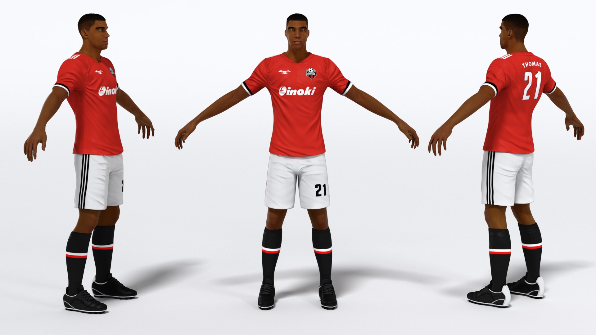 3D Black Soccer Player Animated HQ Model - TurboSquid 1746983