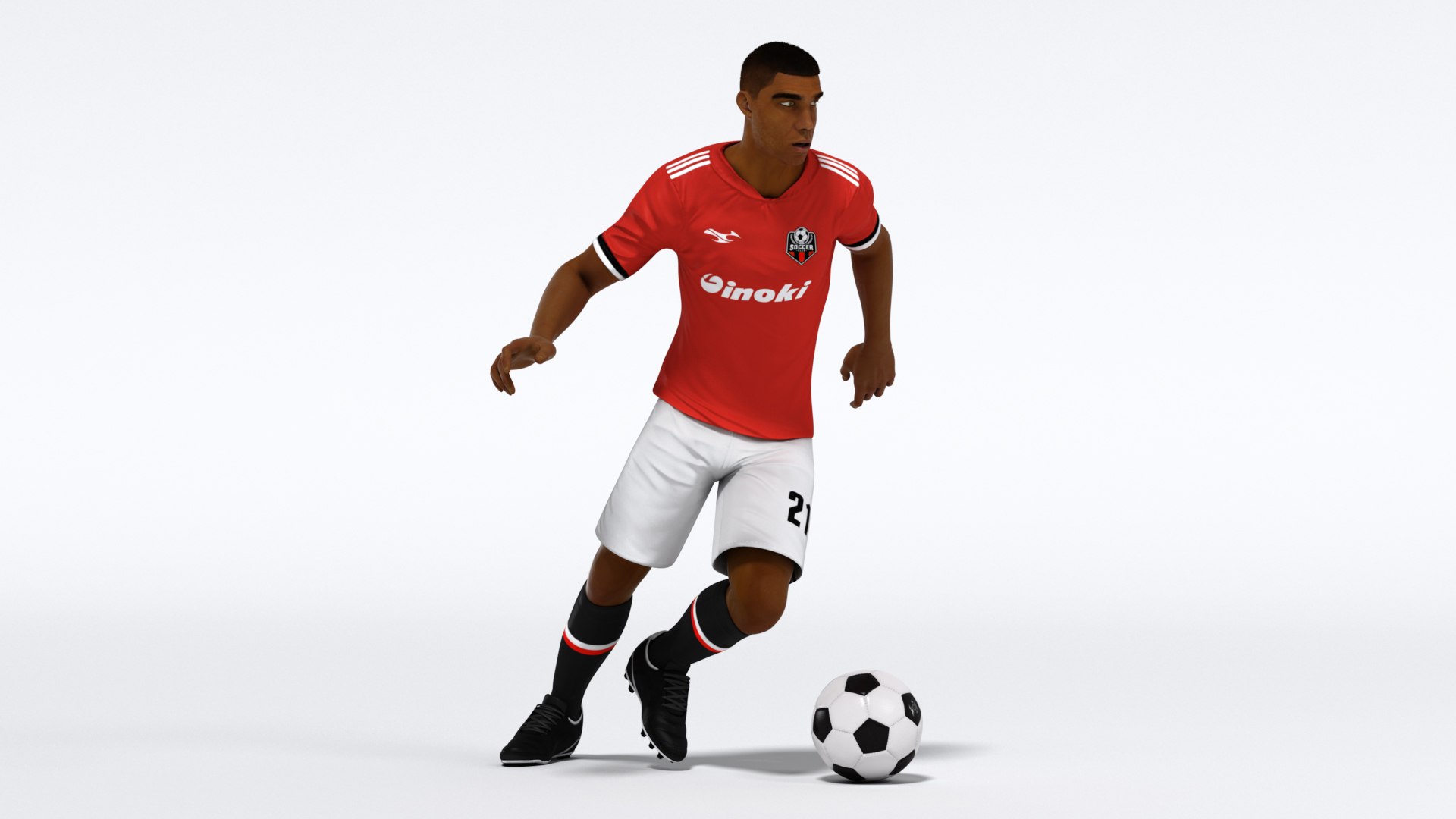 3D Black Soccer Player Animated HQ Model - TurboSquid 1746983