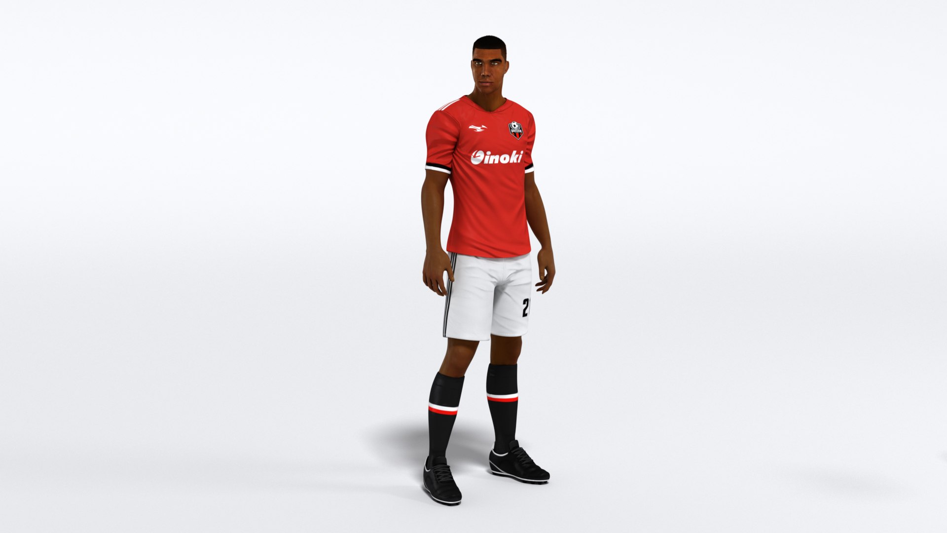 3D Black Soccer Player Animated HQ Model - TurboSquid 1746983
