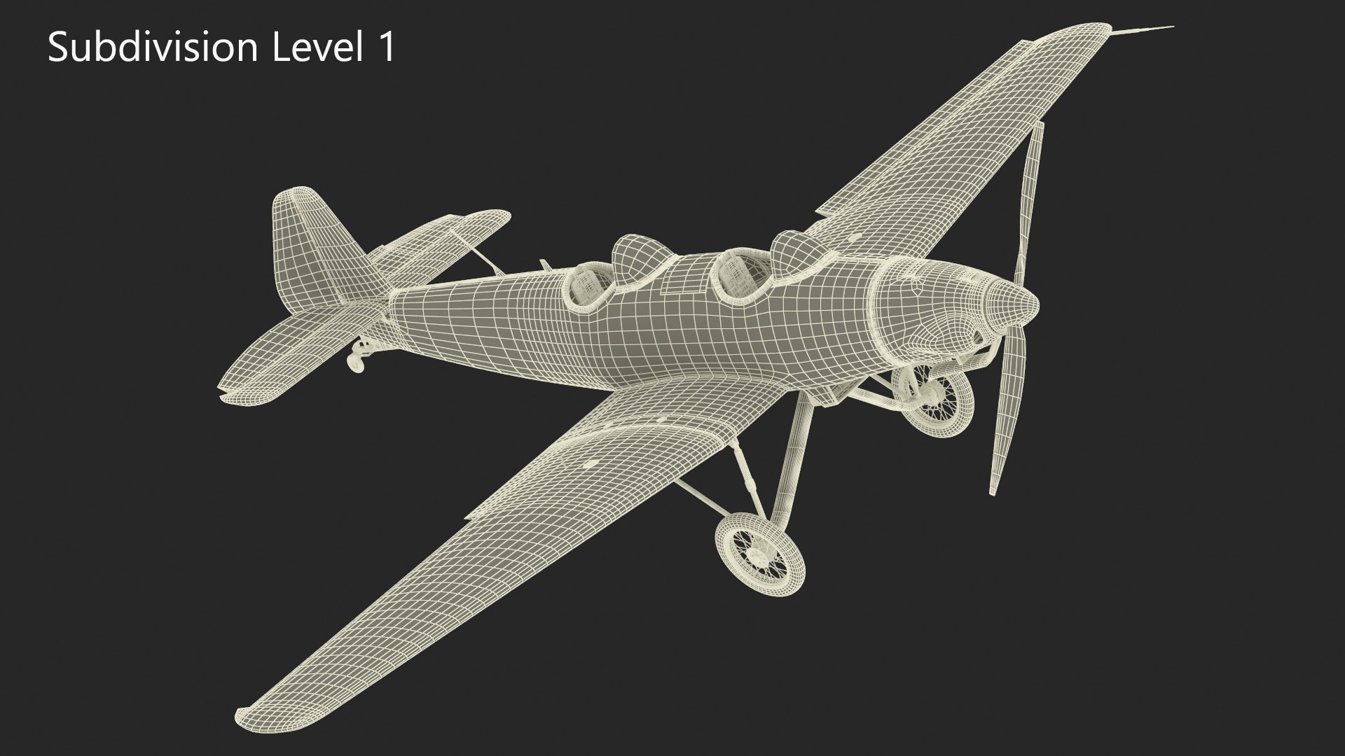 Retro Sport Plane Rigged For Maya Model - TurboSquid 2203604