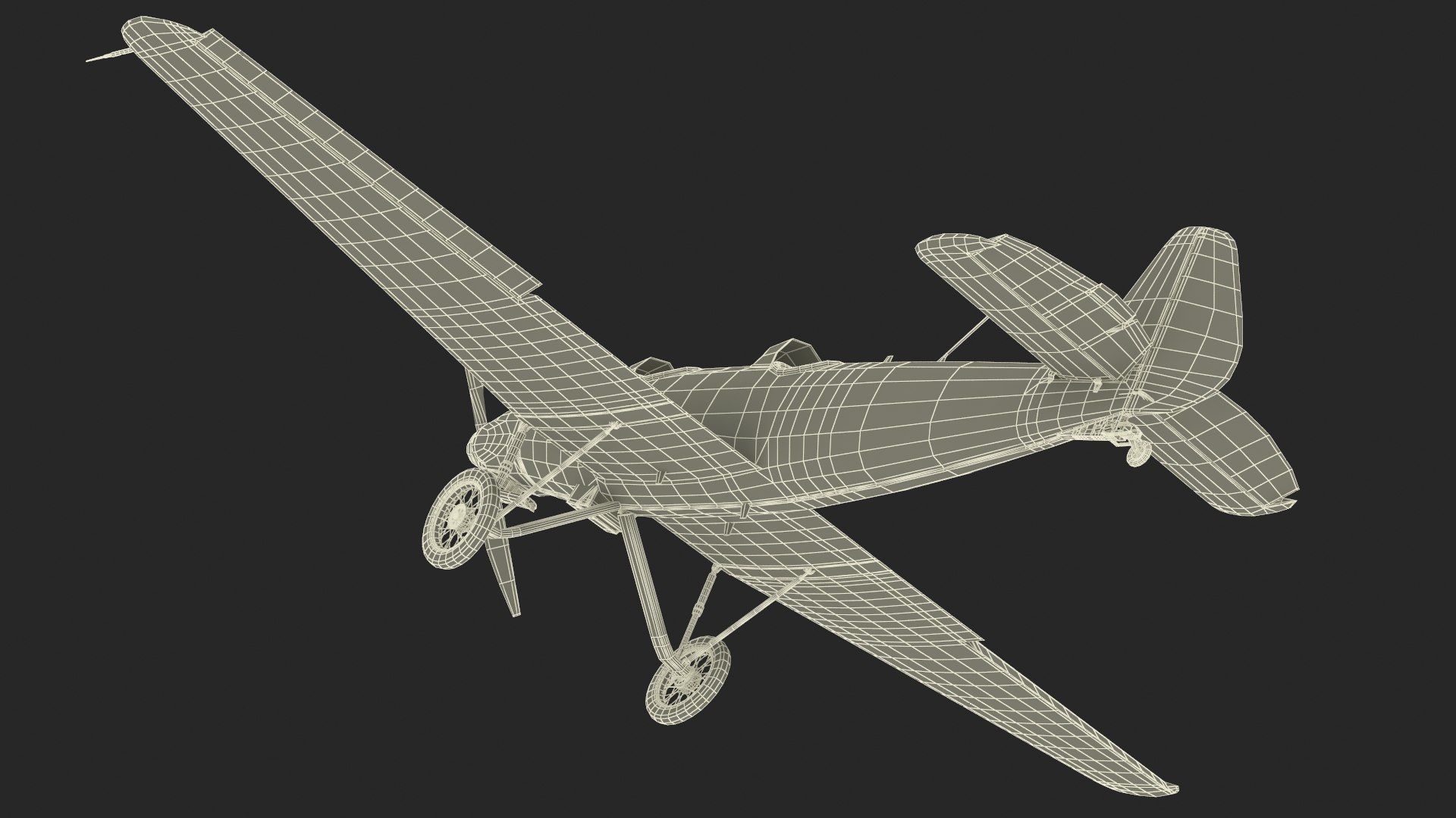 Retro Sport Plane Rigged For Maya Model - TurboSquid 2203604