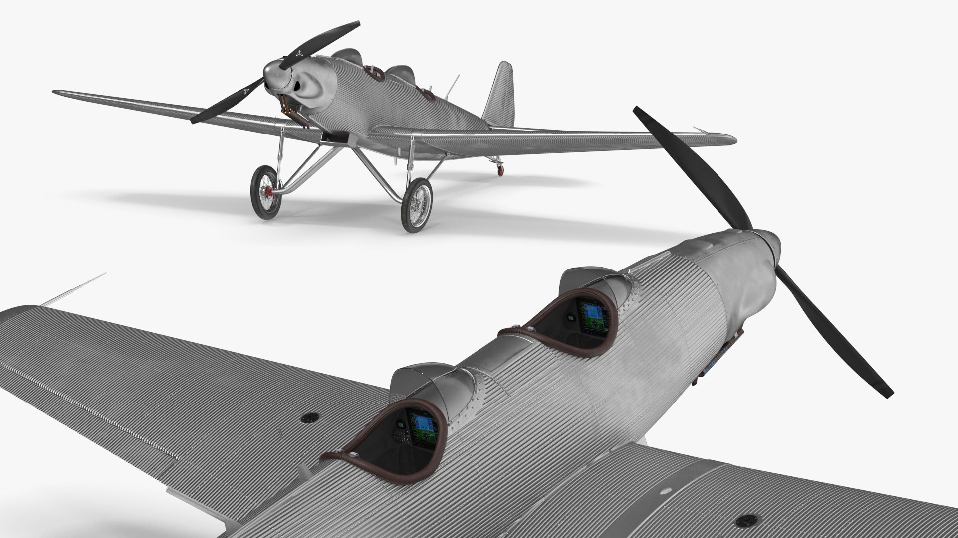 Retro Sport Plane Rigged For Maya Model - TurboSquid 2203604