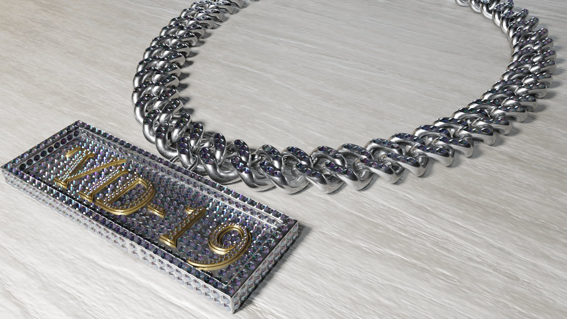 Diamonds chain vid-19 3D - TurboSquid 1655814