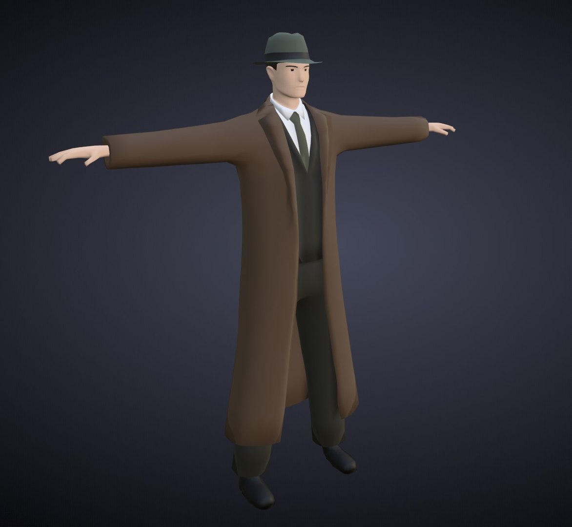 Stylized Detective Optimised Version 3D Model - TurboSquid 2149282