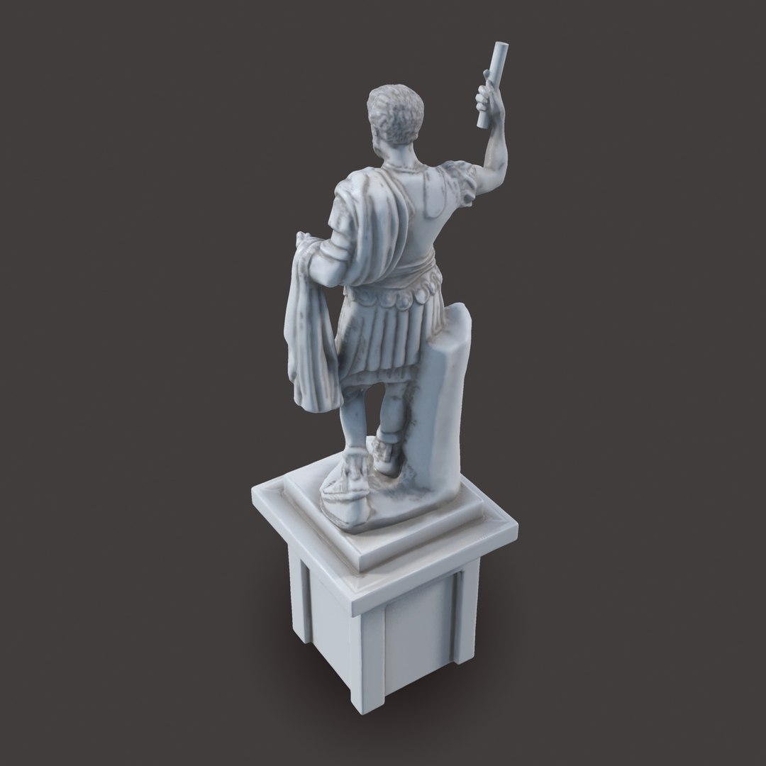 3d Ancient Roman Statue Model