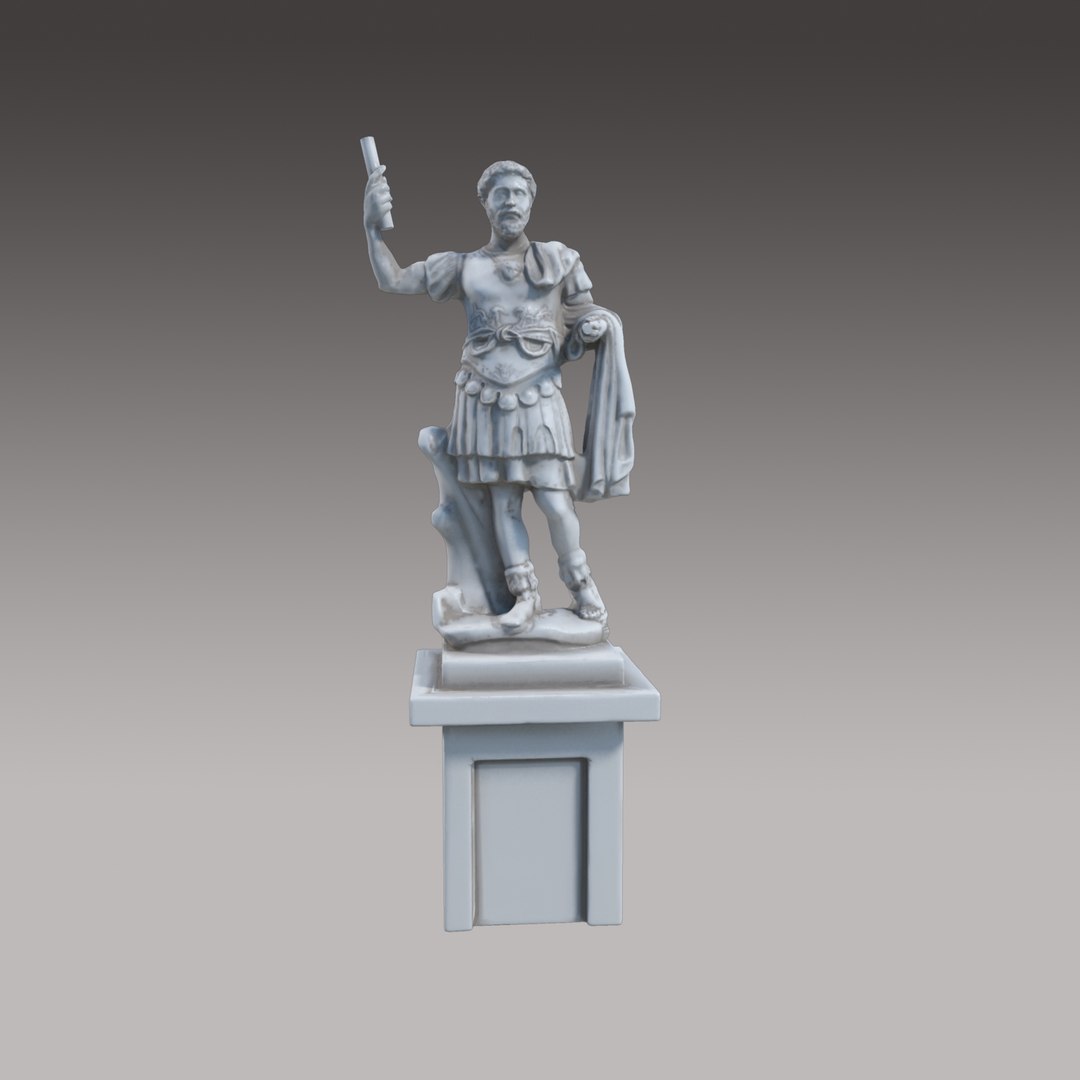 3d Ancient Roman Statue Model