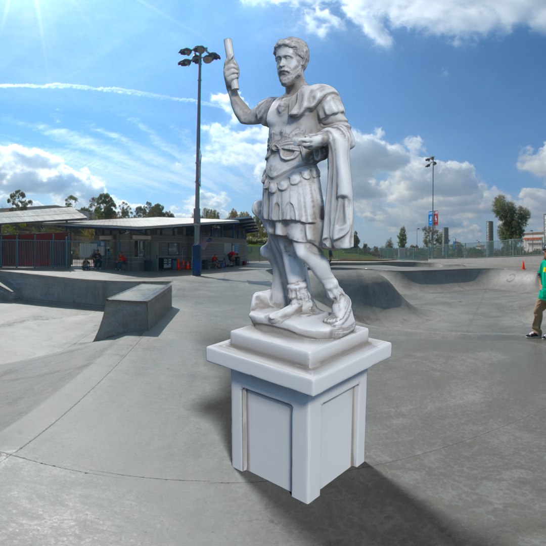 3d Ancient Roman Statue Model