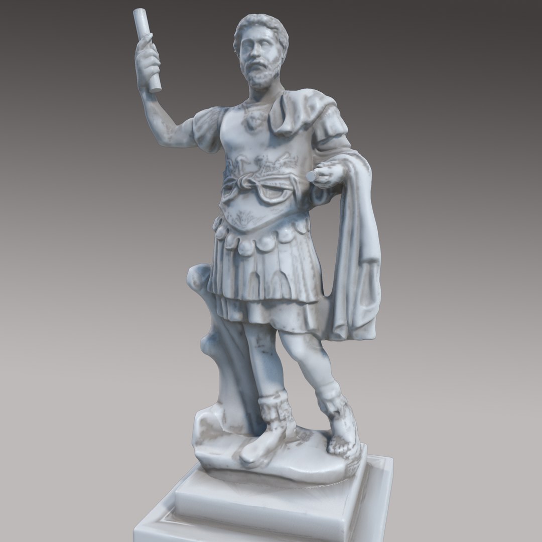 3d Ancient Roman Statue Model