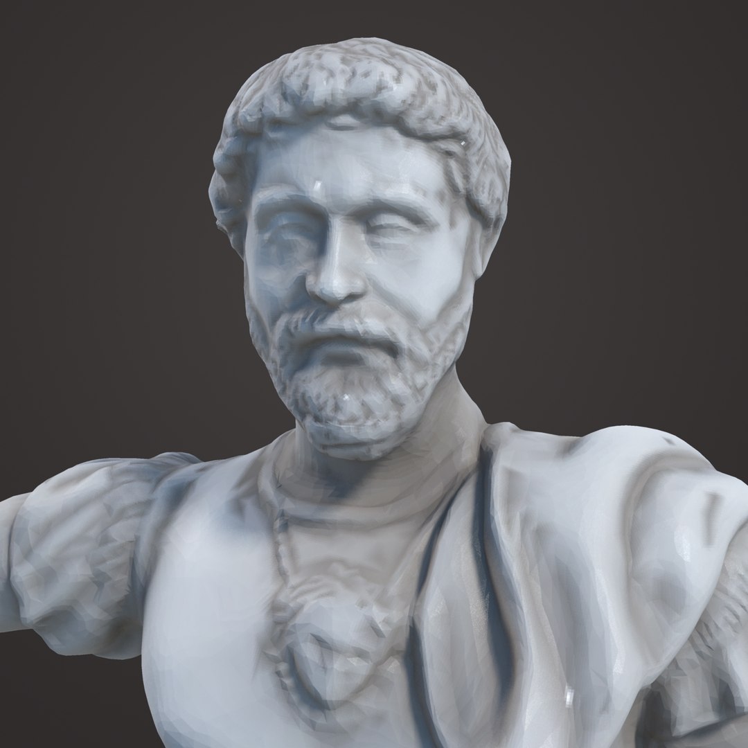 3d Ancient Roman Statue Model