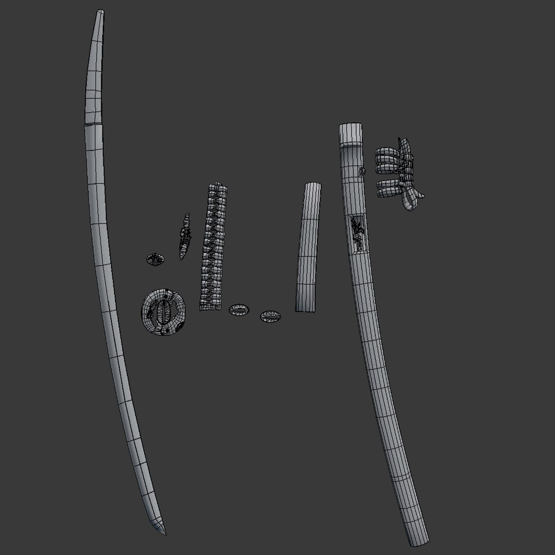 3d Model Historical Katana Fish