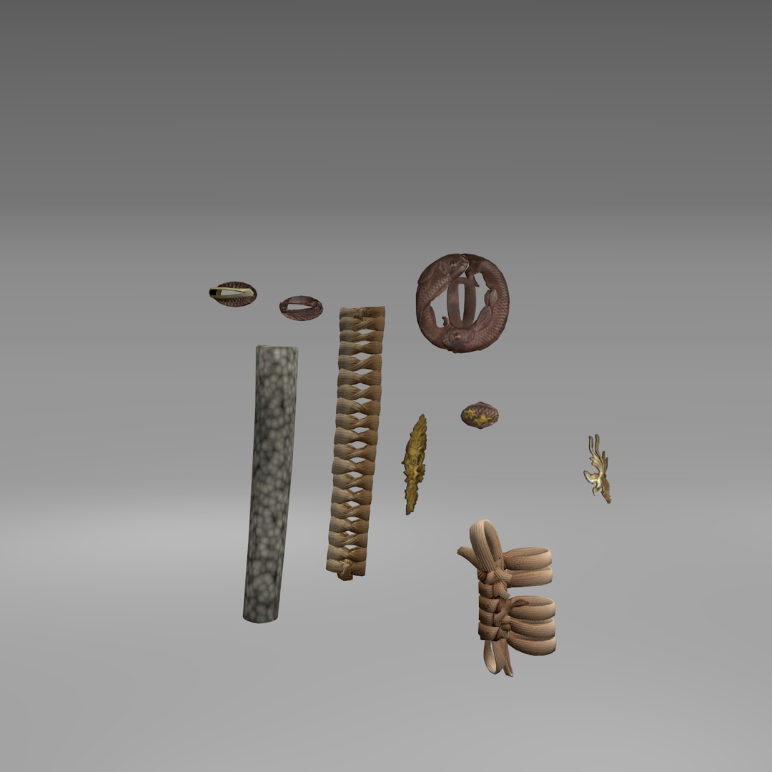 3d Model Historical Katana Fish