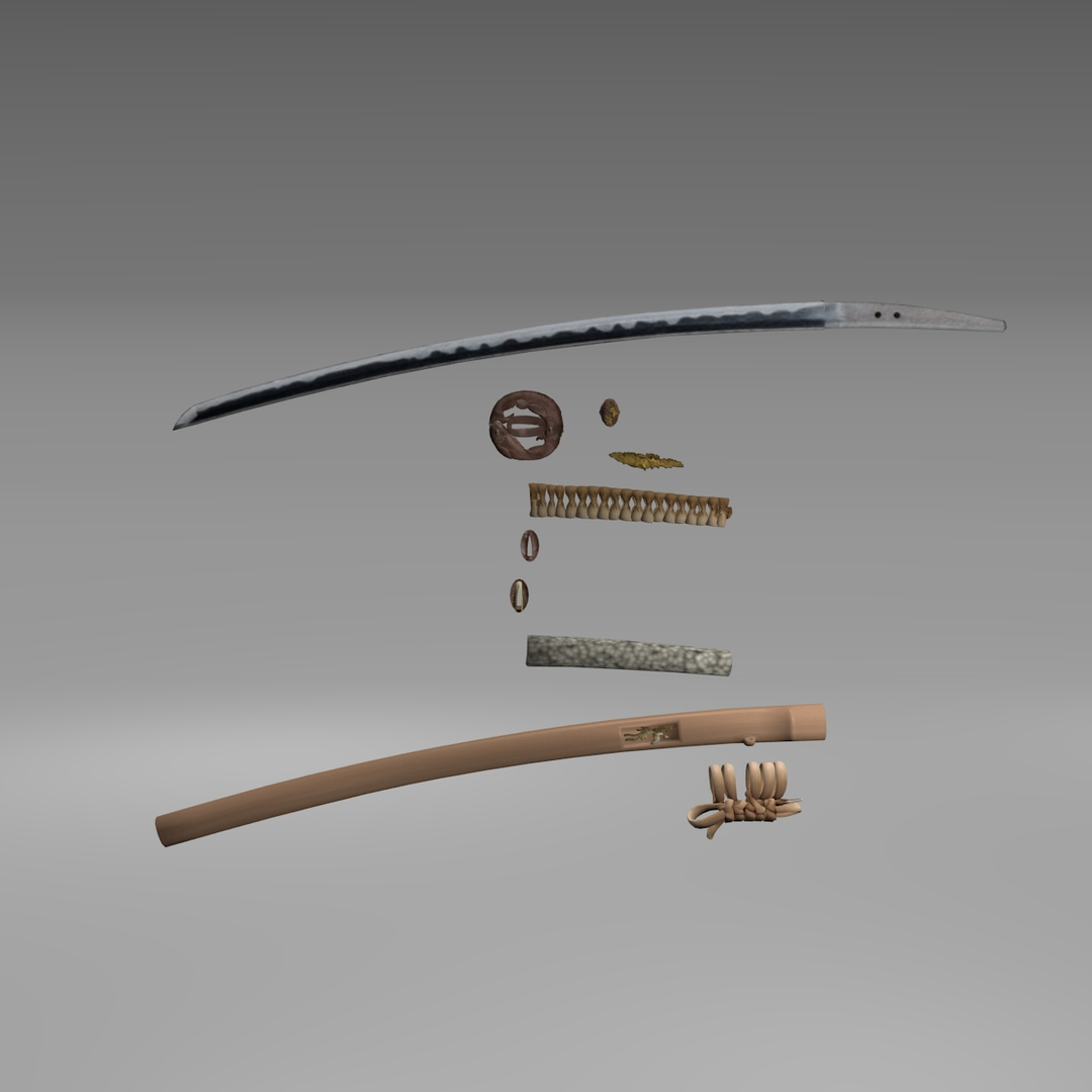 3d Model Historical Katana Fish