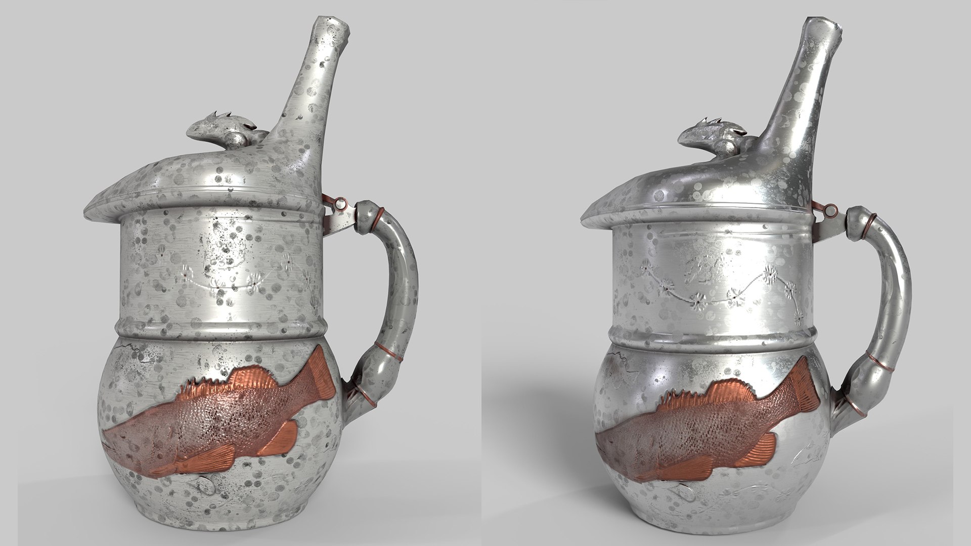 Beer Jug Hammered 3D Model - TurboSquid 2039848