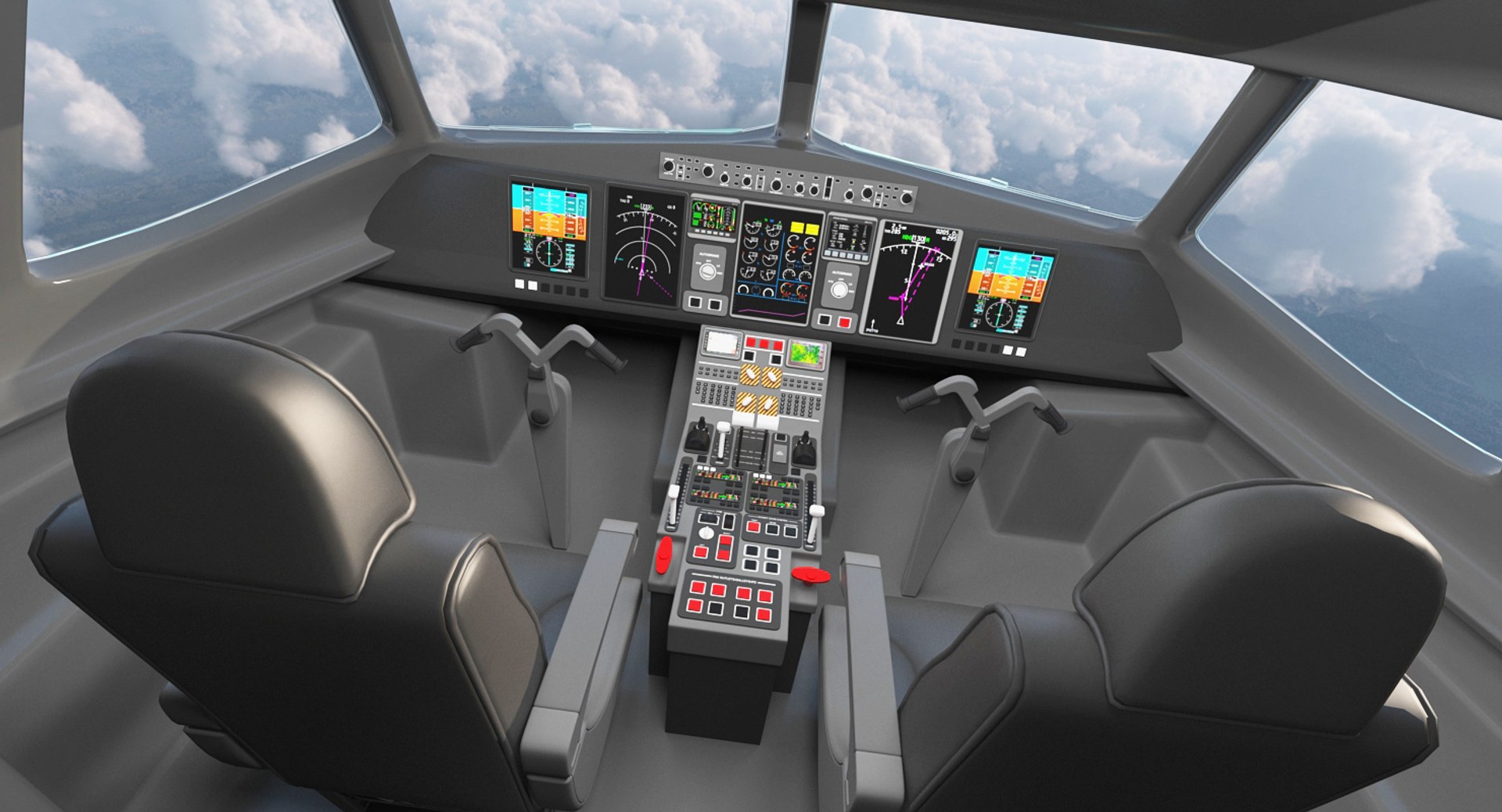 3D Airbus A321 Interior Cockpit - TurboSquid 1300246