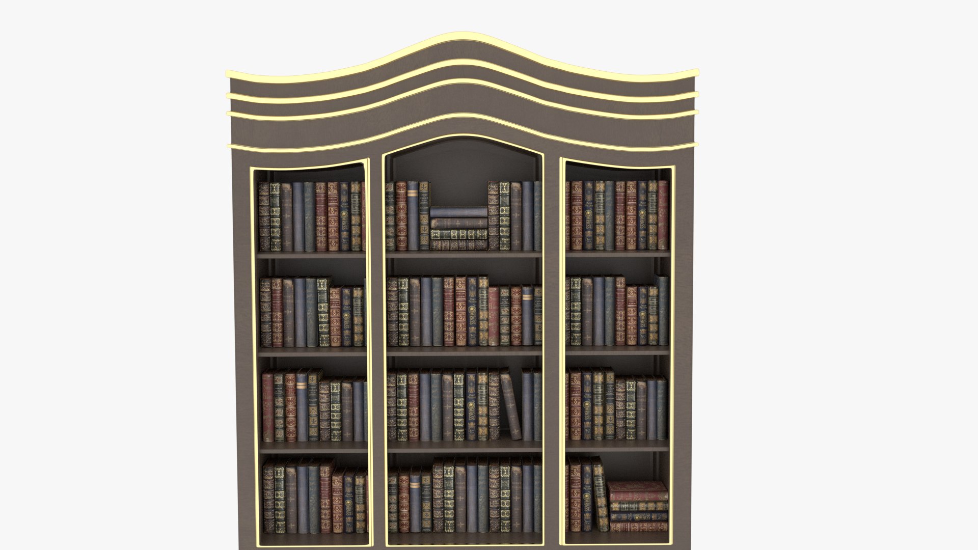 3D Bookcase Large Brawn model - TurboSquid 1770357