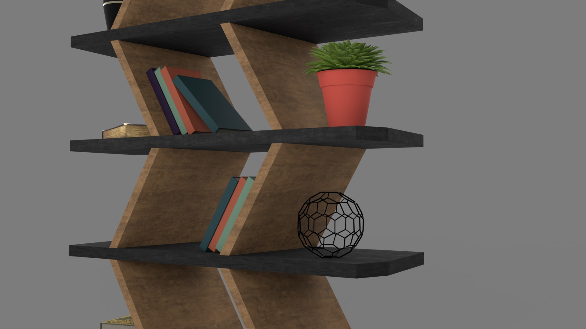 3D Bookshelf Books - TurboSquid 1691590