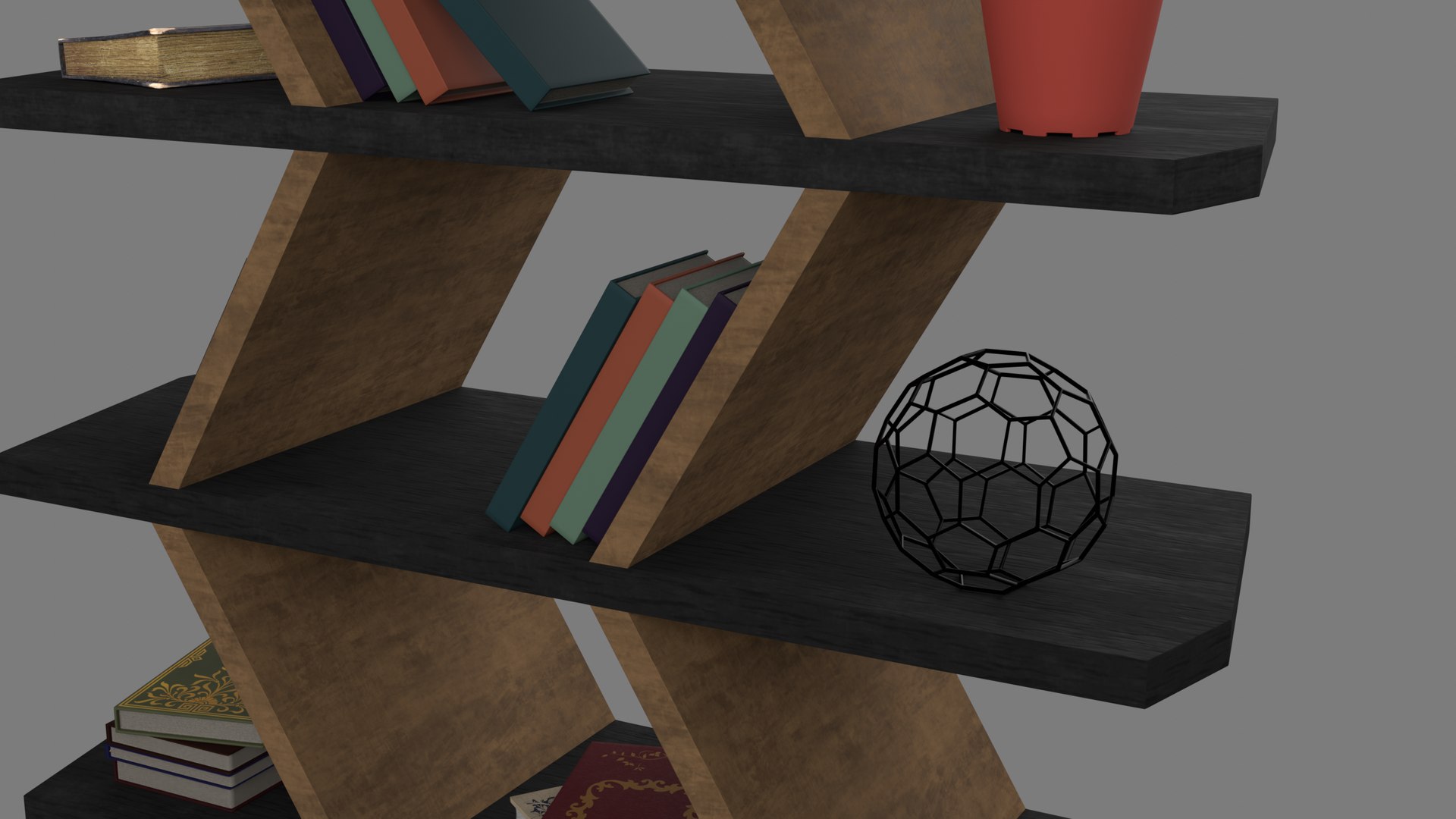 3D Bookshelf Books - TurboSquid 1691590