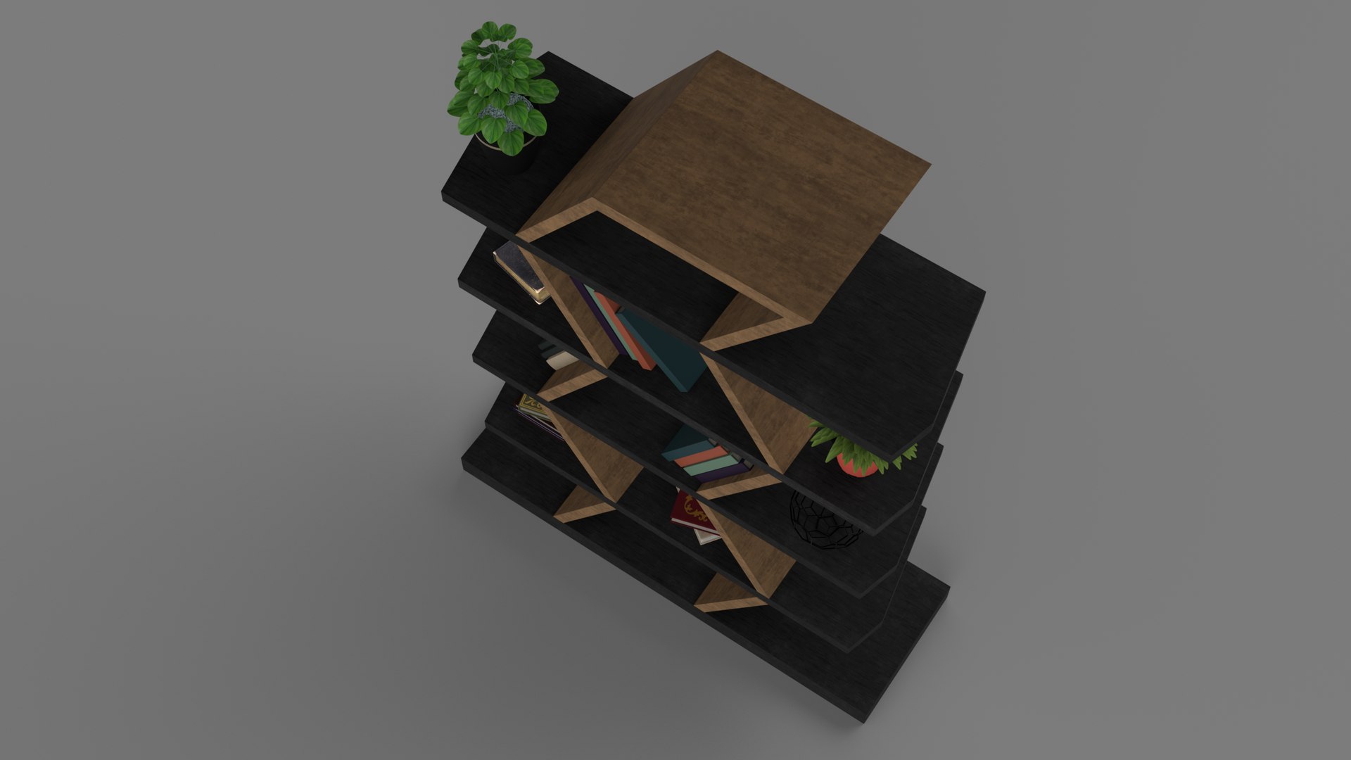 3D Bookshelf Books - TurboSquid 1691590