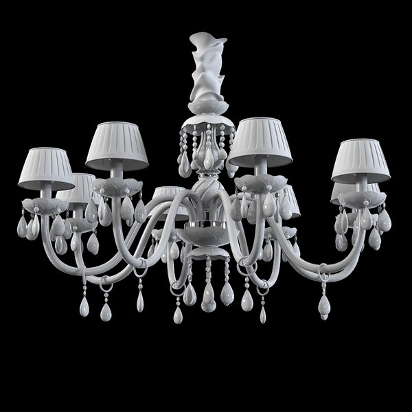Masiero 3587 8 lustre murano de vidro branco cláss Modelo 3D ...