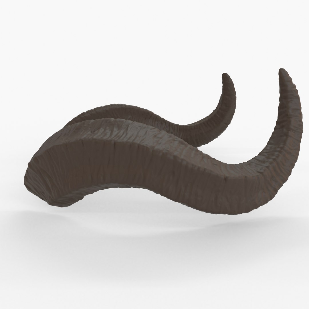 3D Large Wavy Horns - Kolsun - TurboSquid 1794263