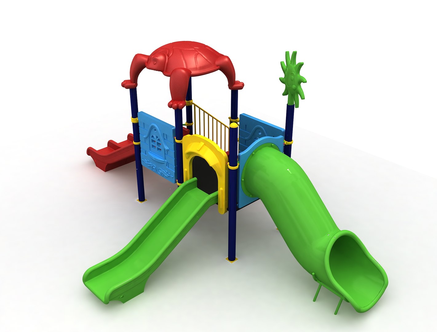 3D Metal Playground Slide Model - TurboSquid 1579494
