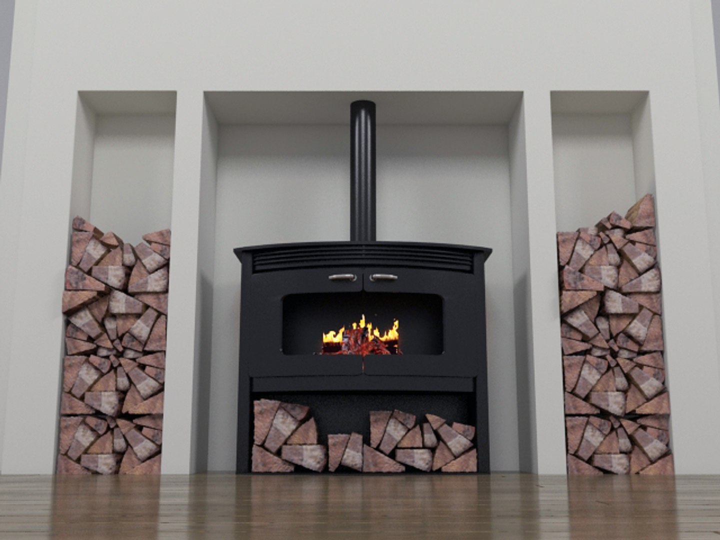 3d Model Wood Burning Stove