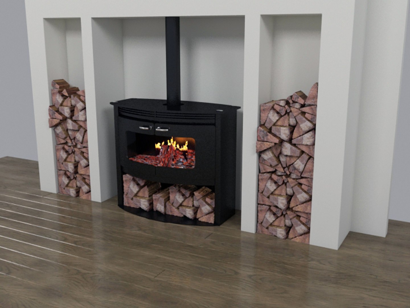 3d Model Wood Burning Stove