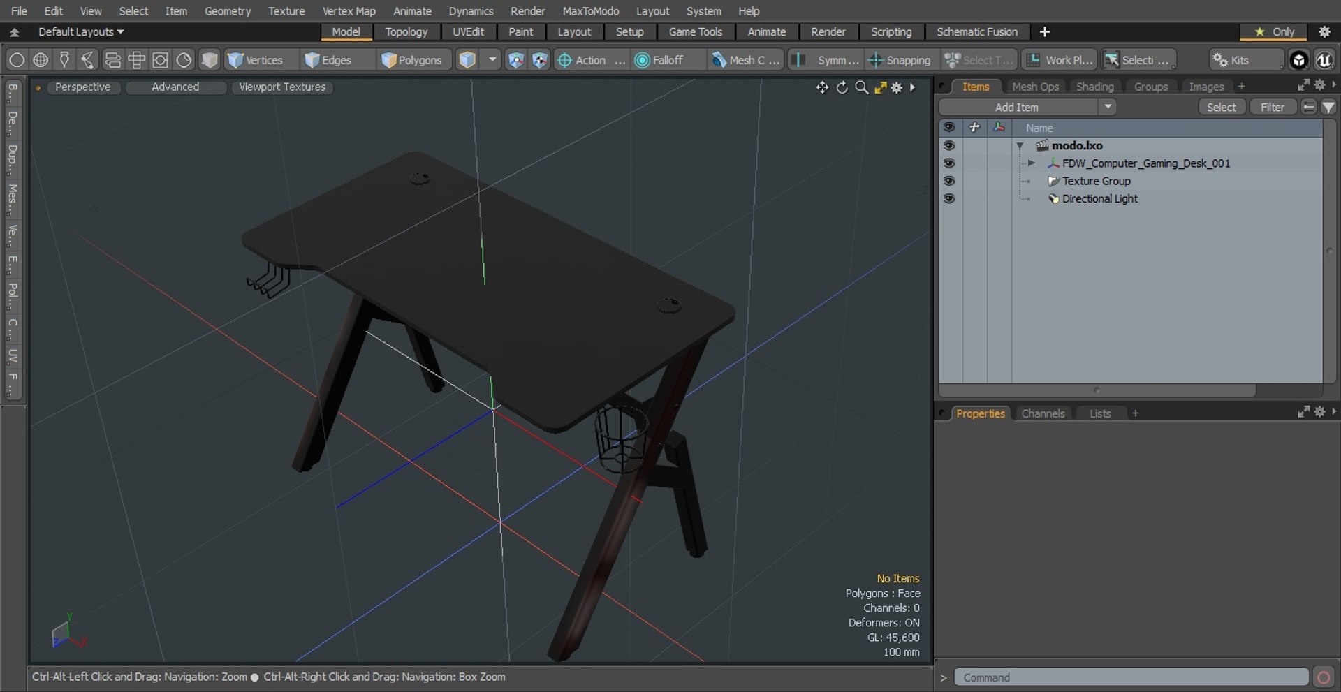 FDW Computer Gaming Desk 3D - TurboSquid 1956146
