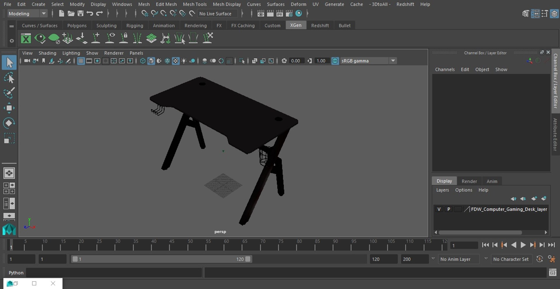 FDW Computer Gaming Desk 3D - TurboSquid 1956146