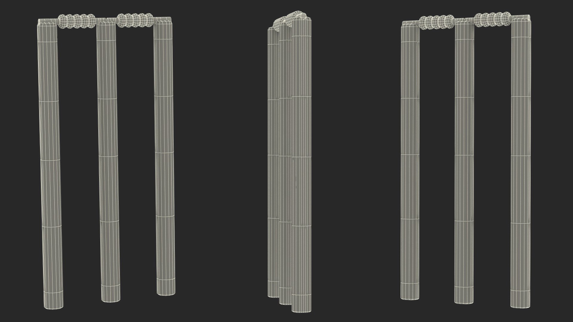 3D Kookaburra Cricket Stumps Set - TurboSquid 2202043
